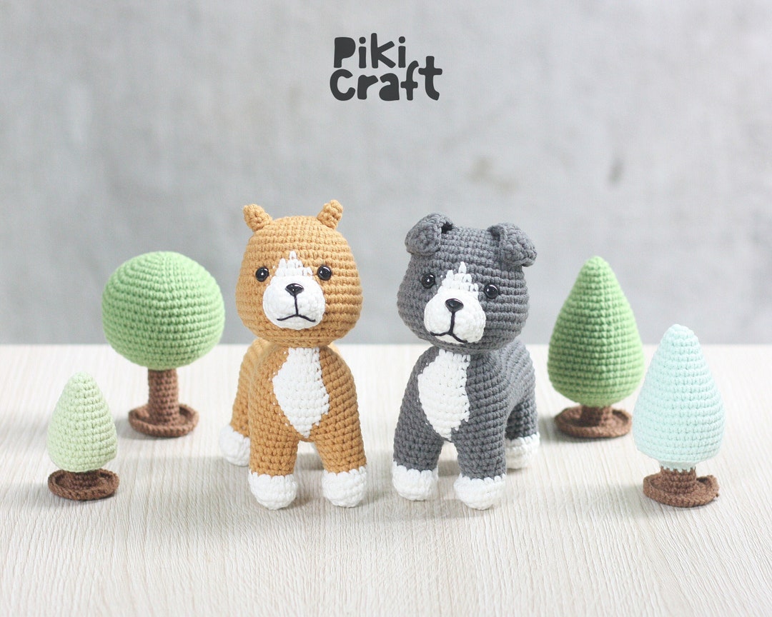 Ryan the Pitbull Dog Amigurumi Crochet Pattern PDF. Puppy Dog Crochet ...