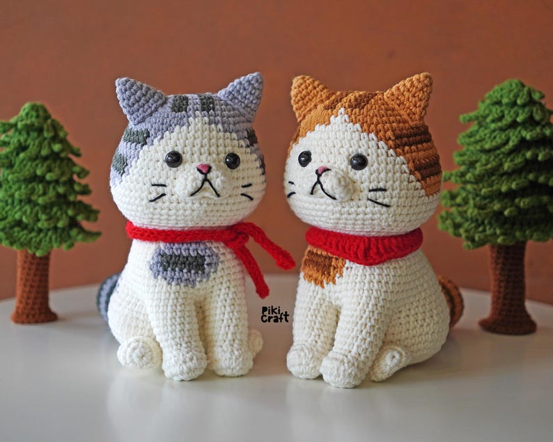Patrón de amigurumi de gato atigrado pelirrojo (descarga digital ...