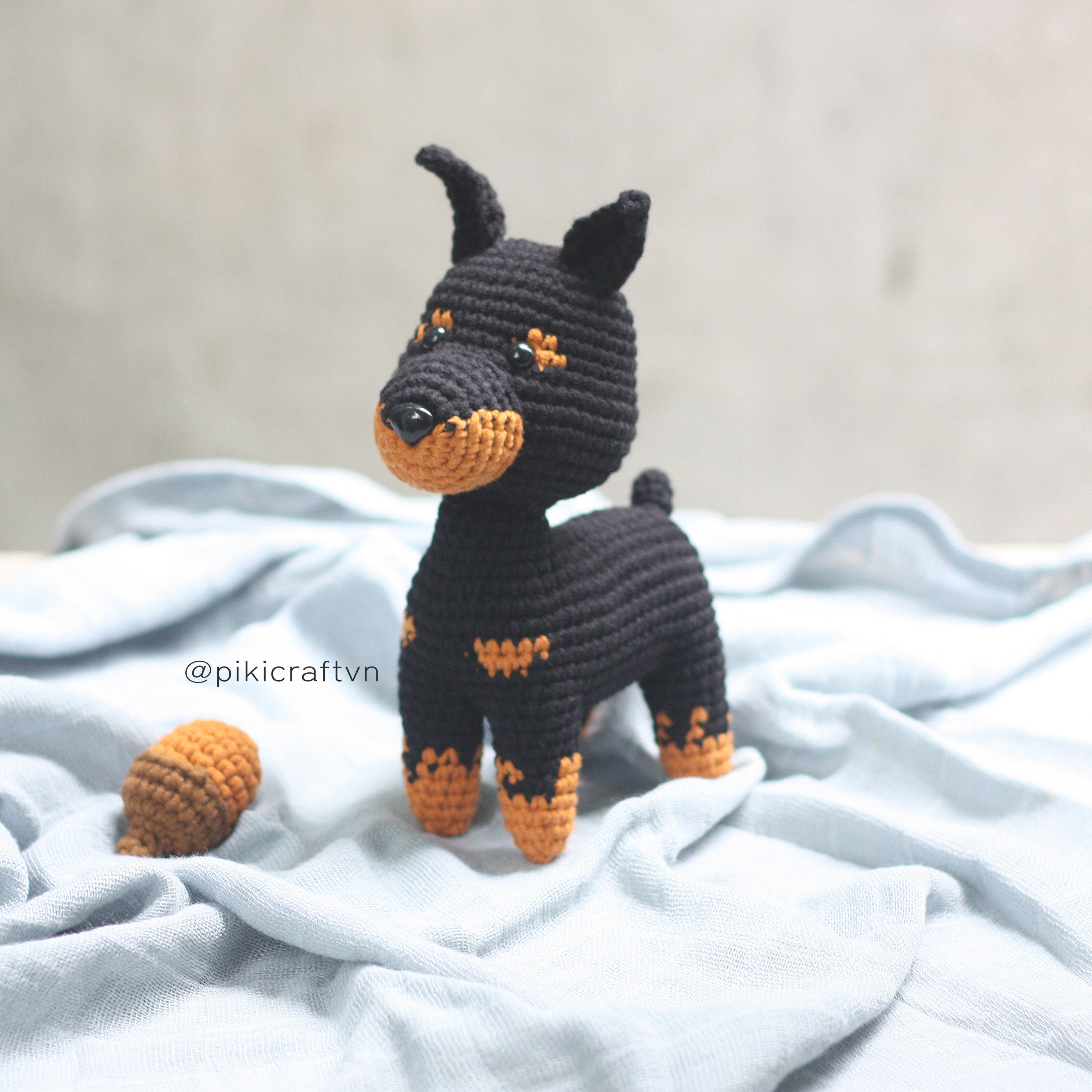 Amigurumi Crochet Dog Pattern PDF. Zeus the Doberman. Puppy | Etsy