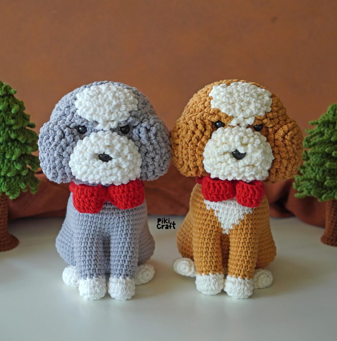 Amigurumi Crochet Puppy Pattern. Nooodle the Goldendoodle Amigurumi ...