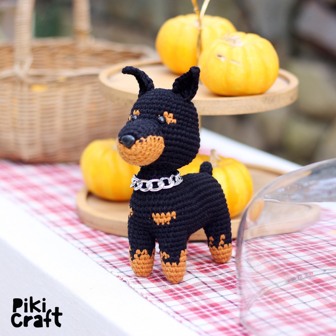Amigurumi Crochet Dog Pattern PDF. Zeus the Doberman. Puppy Dog Crochet ...