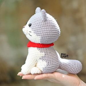 Amigurumi Crochet Kitten Pattern. Charcoal the Bicolor Cat Amigurumi ...