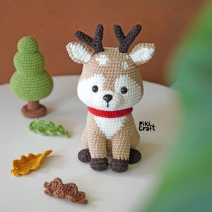 Reindeer Amigurumi Crochet Pattern. Dasher the Reindeer Sitting Crochet ...