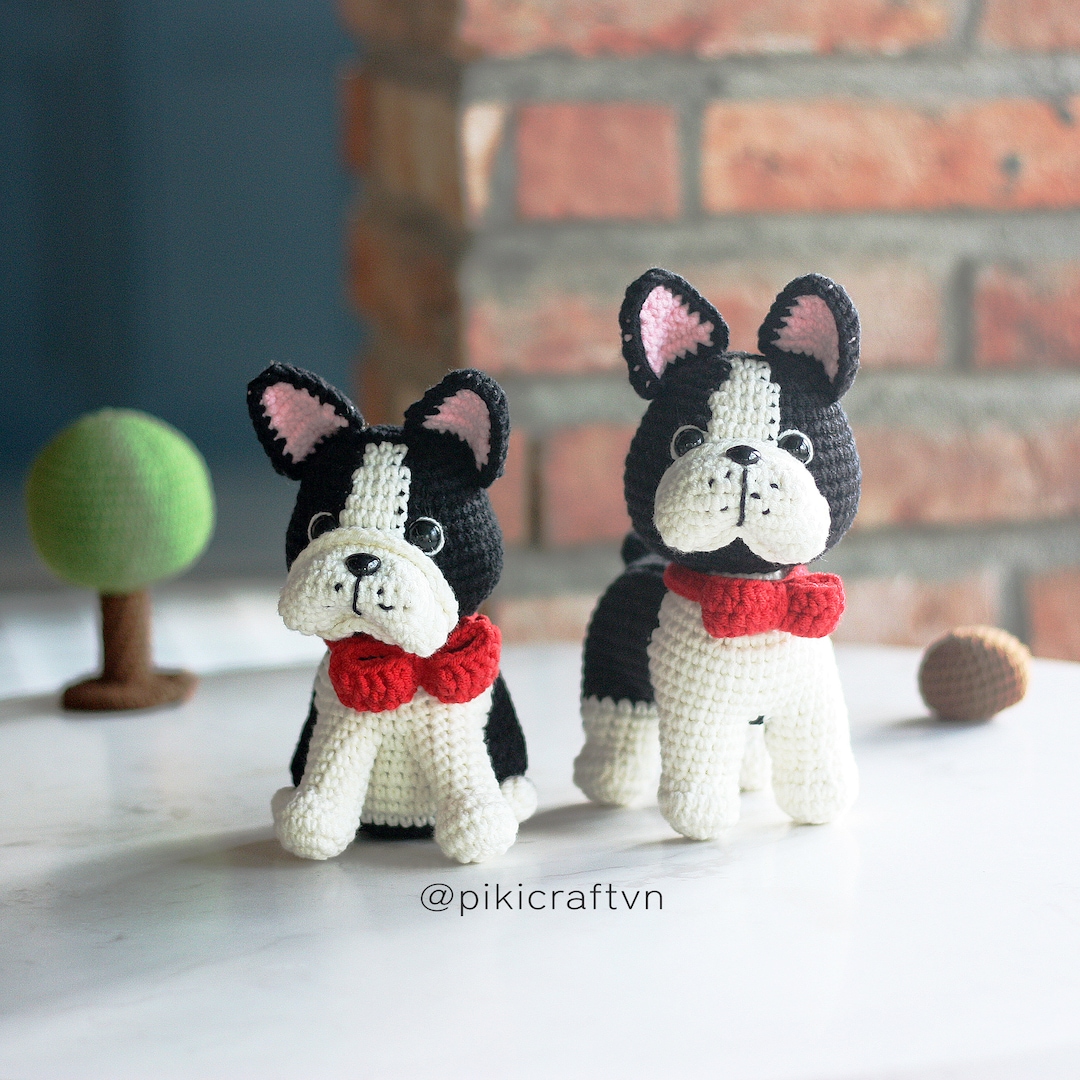 Amigurumi French Bulldog Crochet Pattern: 2-in-1 Puppies (PDF Pattern ...