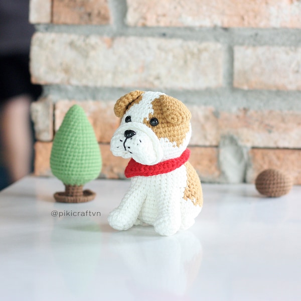 Bulldog Knitting Pattern - Etsy
