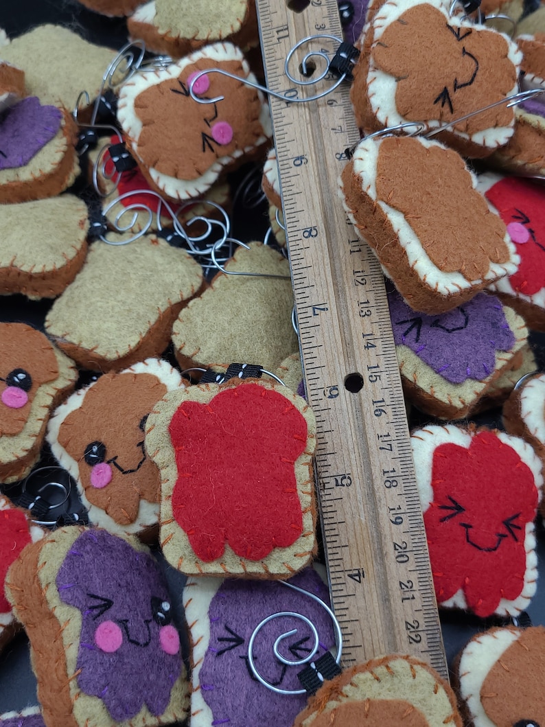 All Natural Wool Felt Ornament - Peanut Butter and Jelly - Peanut ...