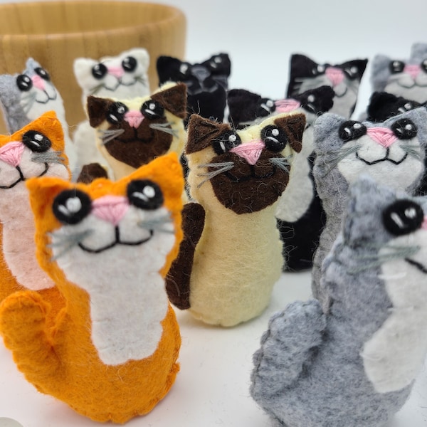 Miniature Felt Cat - Etsy