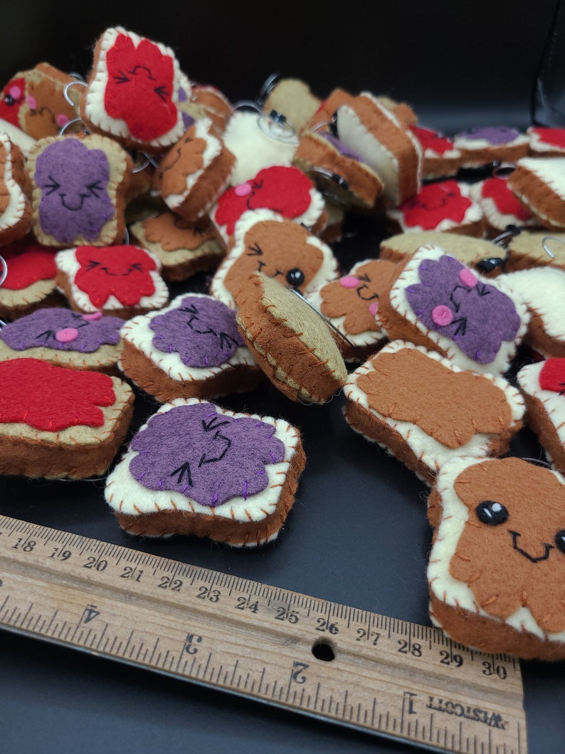 All Natural Wool Felt Ornament Peanut Butter and Jelly | Etsy