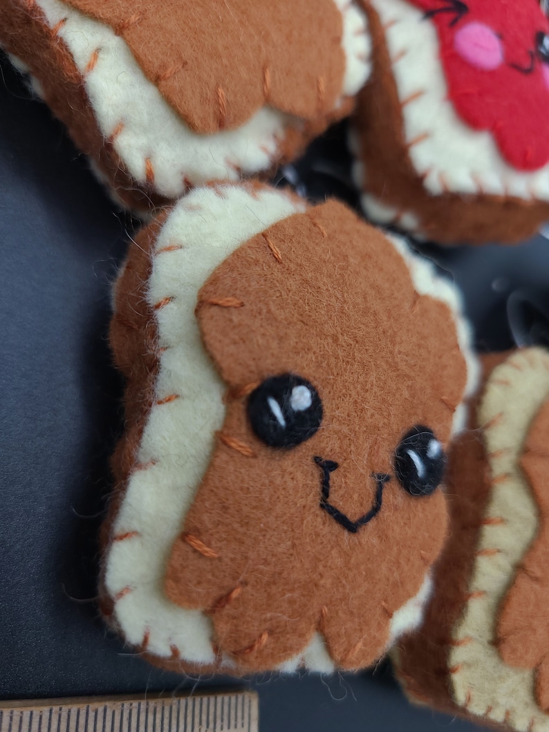 All Natural Wool Felt Ornament Peanut Butter and Jelly | Etsy