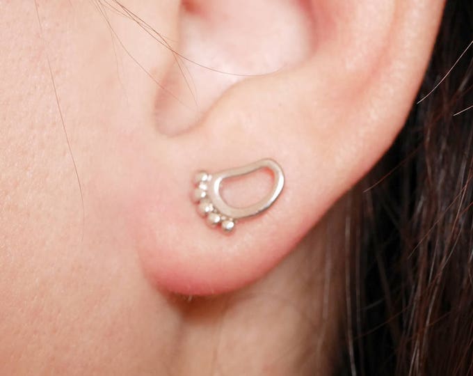 Tiny Baby Feet Stud - Sterling Silver Stud Earrings - Foot Earring ...