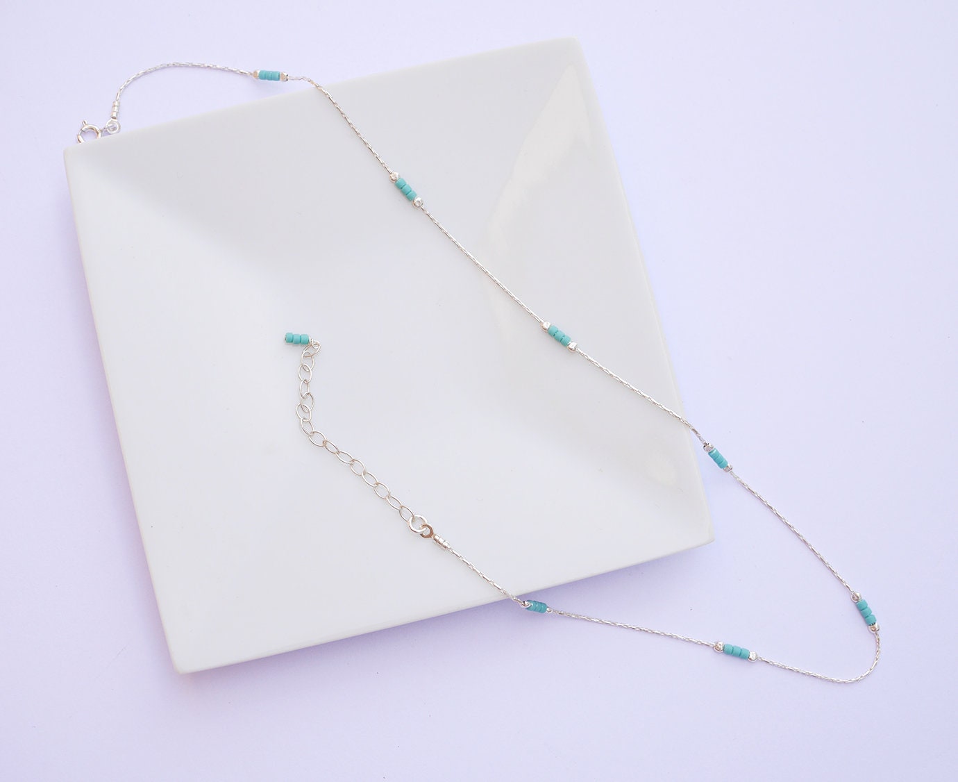Sterling Silver Chain Choker - Silver Snake Chain - Beaded Necklace ...