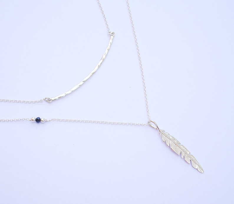 Collier plume argent 925 Chaîne argent pendentif plume - Etsy France