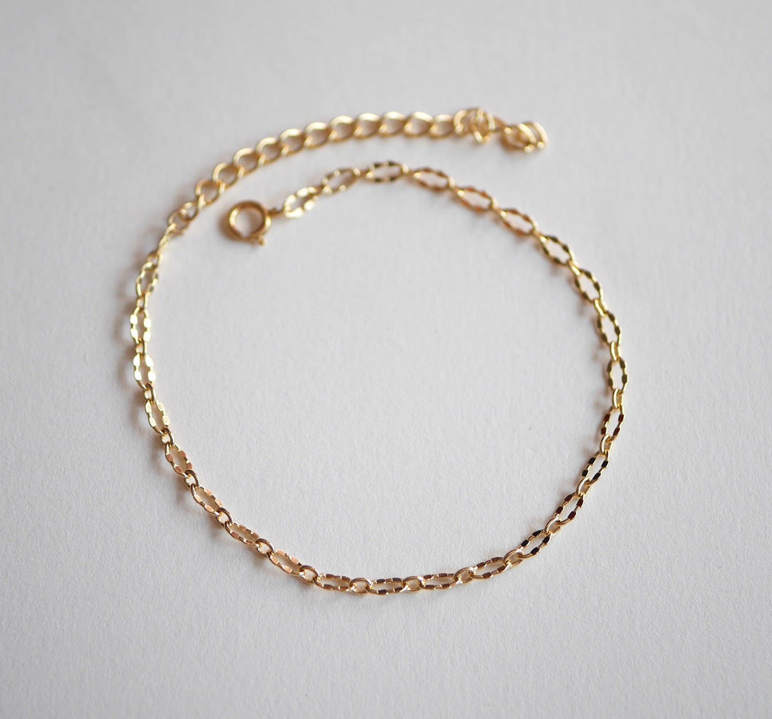 Gold Chain Anklet Gold Plated Chain Anklet Minimal Anklet - Etsy