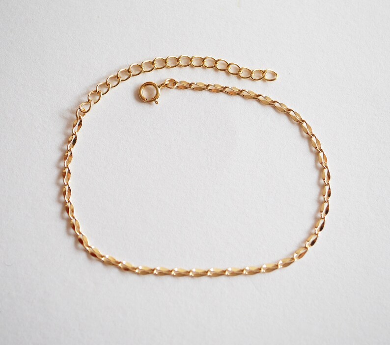 Gold Chain Anklet - Gold Plated Chain Anklet - Minimal Anklet - Foot ...