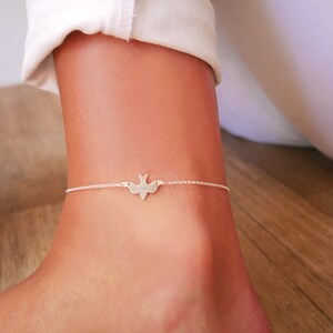 Sterling Silver Bird Swallow Anklet - Ankle Bracelet - Beach Anklet ...