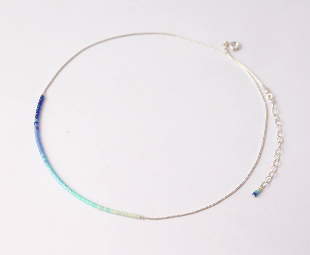 Minimalist Thin Sterling Silver Chain Necklace Gradient - Etsy