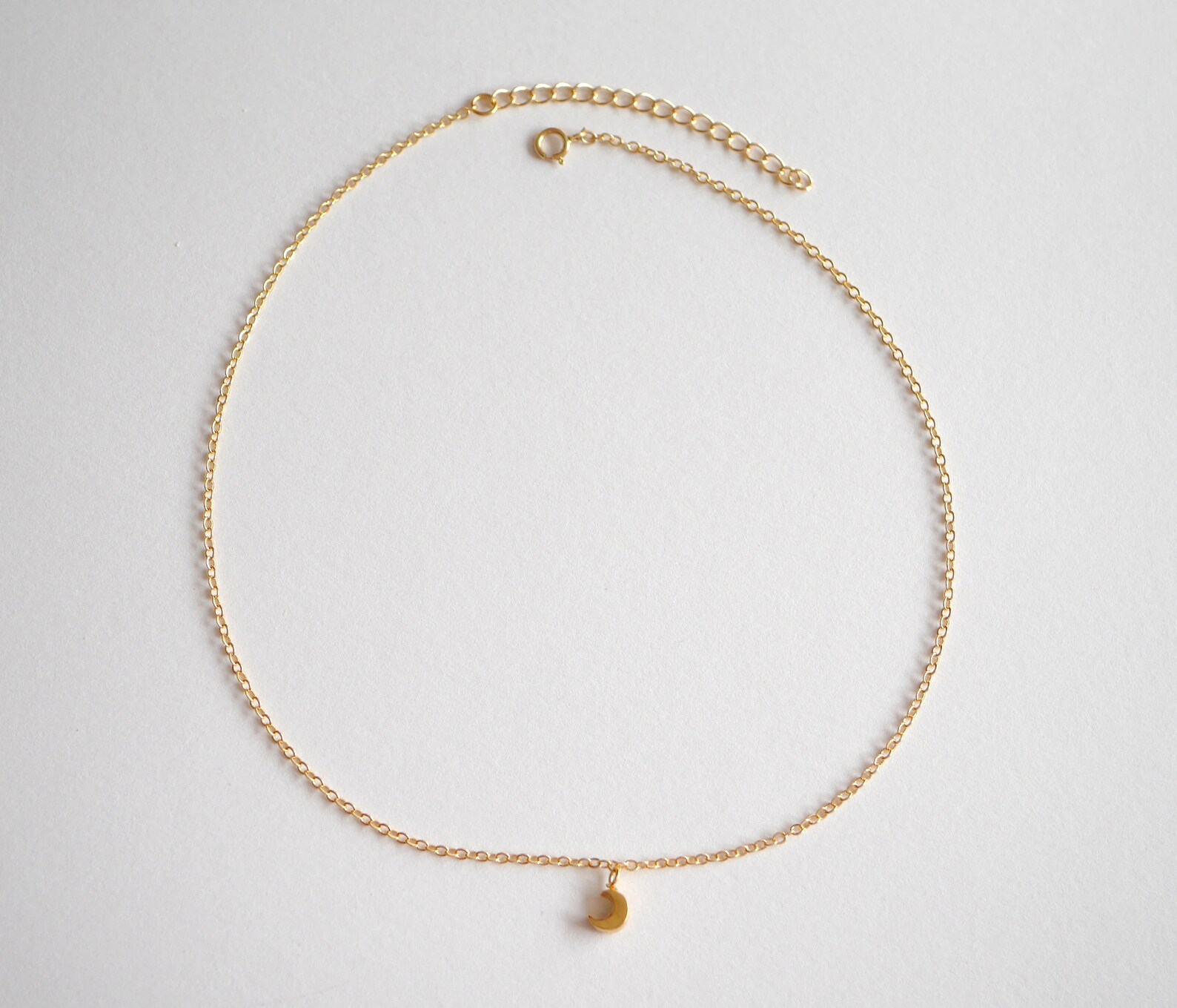 Gold Plated Chain Choker Minimalist Ultra Thin Necklace | Etsy