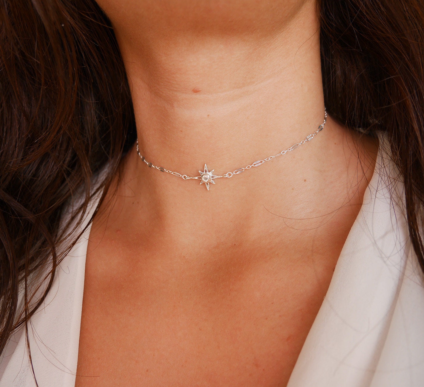 Christmas Gift Polaris Star Choker Sterling Silver Chain - Etsy Canada