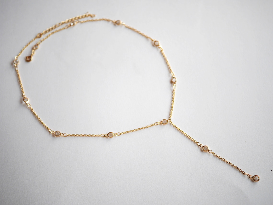 Collier long lasso Y Collier plaqué or collier cravate | Etsy