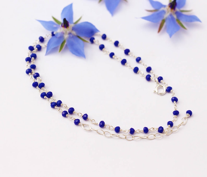 Rosary Chain Double Turn Bracelet Sterling Silver Bracelet - Etsy