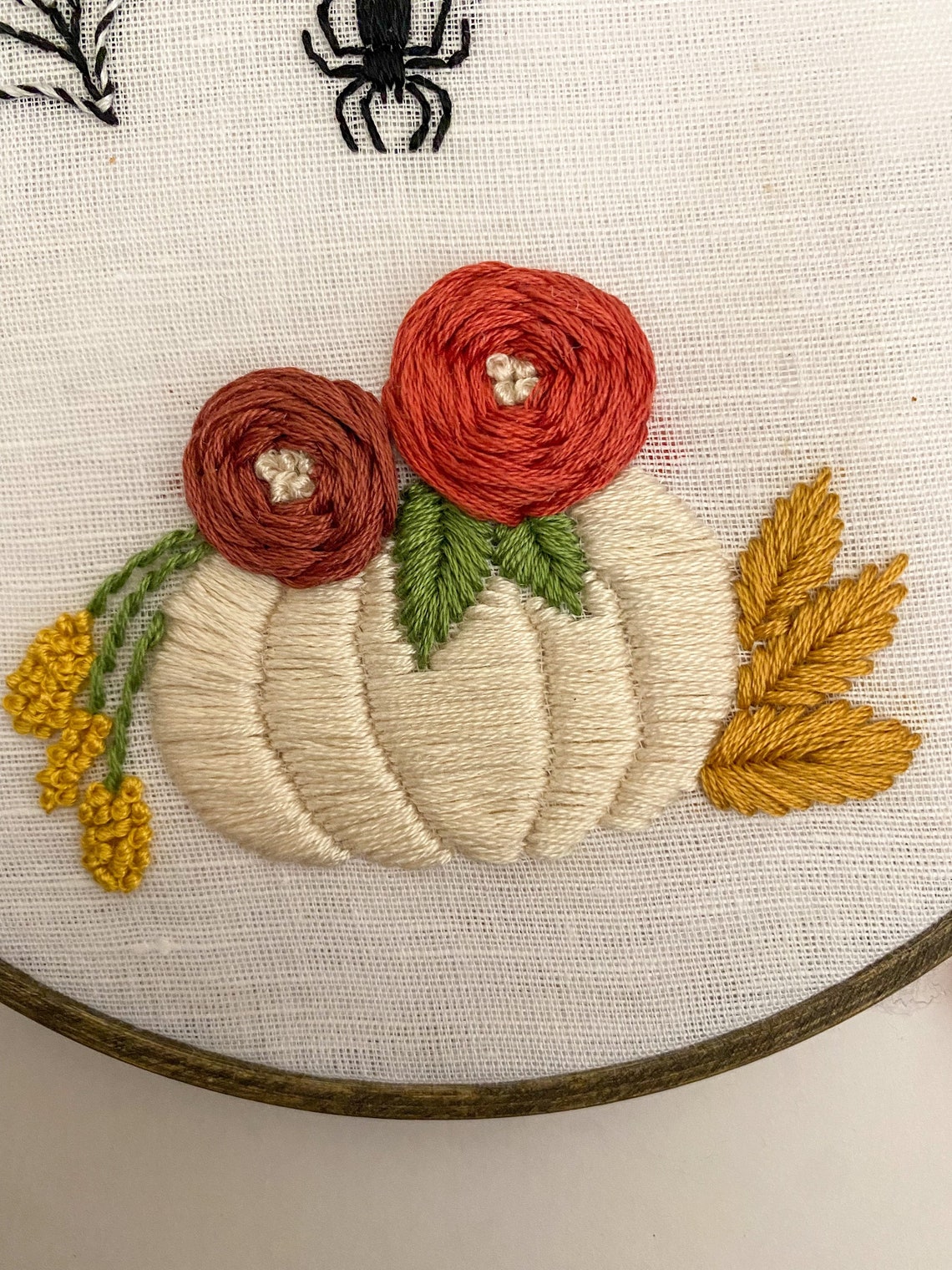 Spider Web & Pumpkin Embroidery Pattern PDF - Etsy