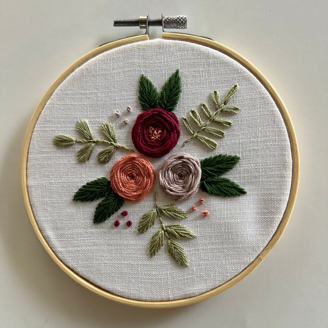 Trio Flower PDF Embroidery Pattern - Etsy
