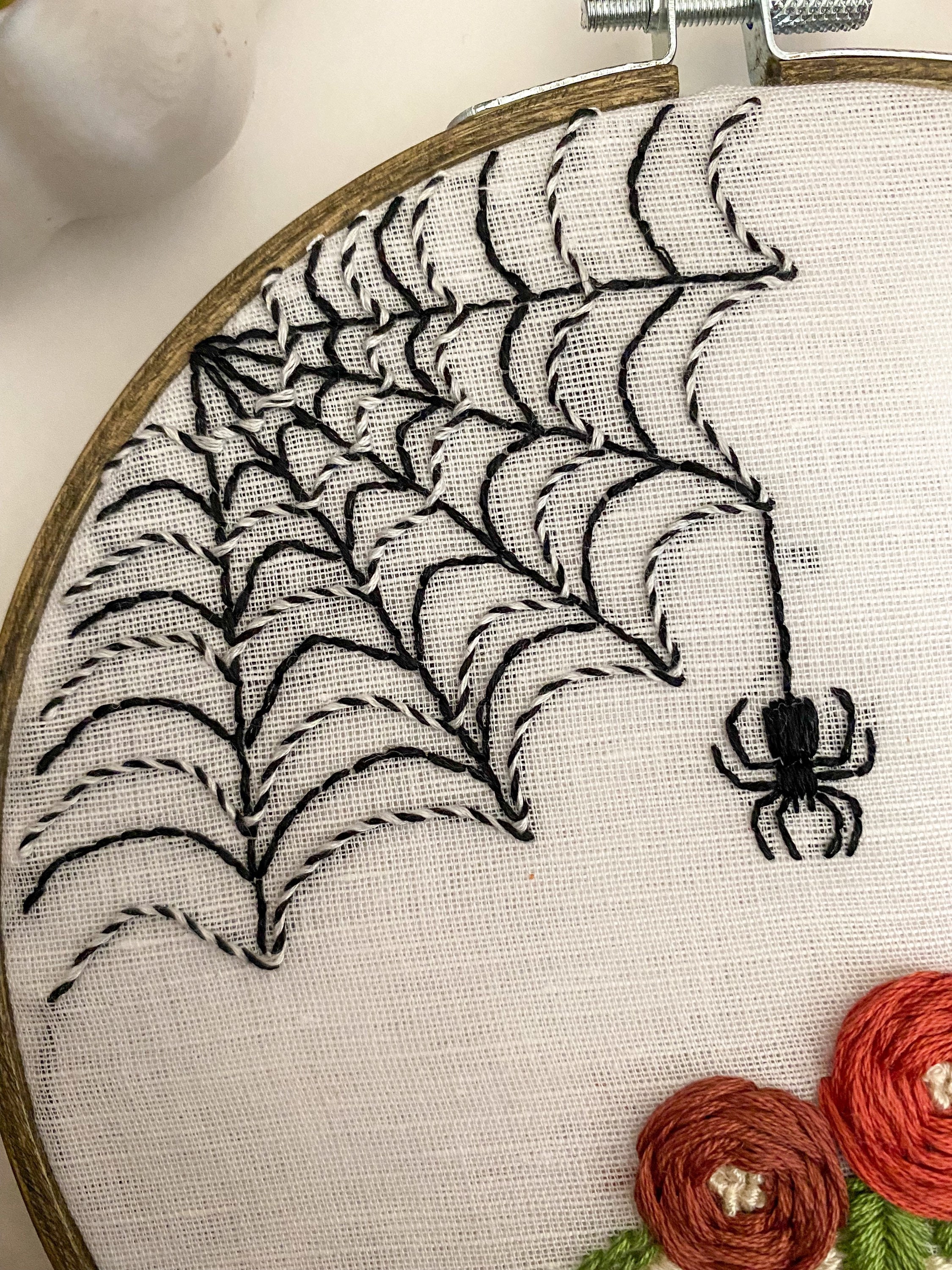 Spider Web & Pumpkin Embroidery Pattern PDF - Etsy