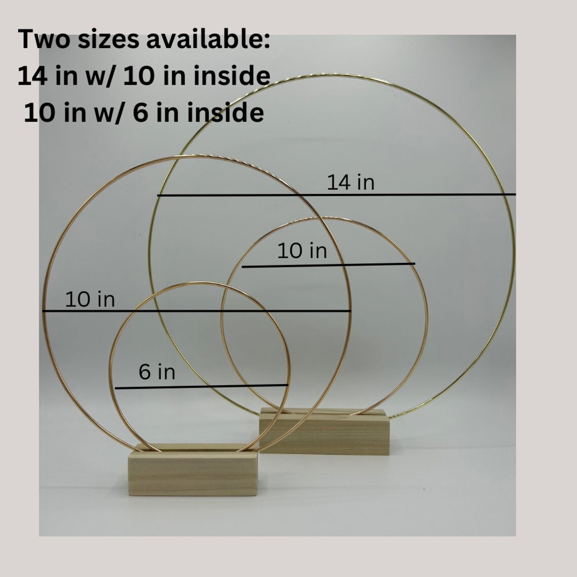 Double Hoop Centerpiece Base and Ring With Two Hoops. - Etsy