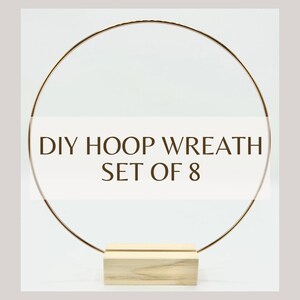 SET OF 8 Hoop Centerpieces With Attached Wooden Bases. - Etsy