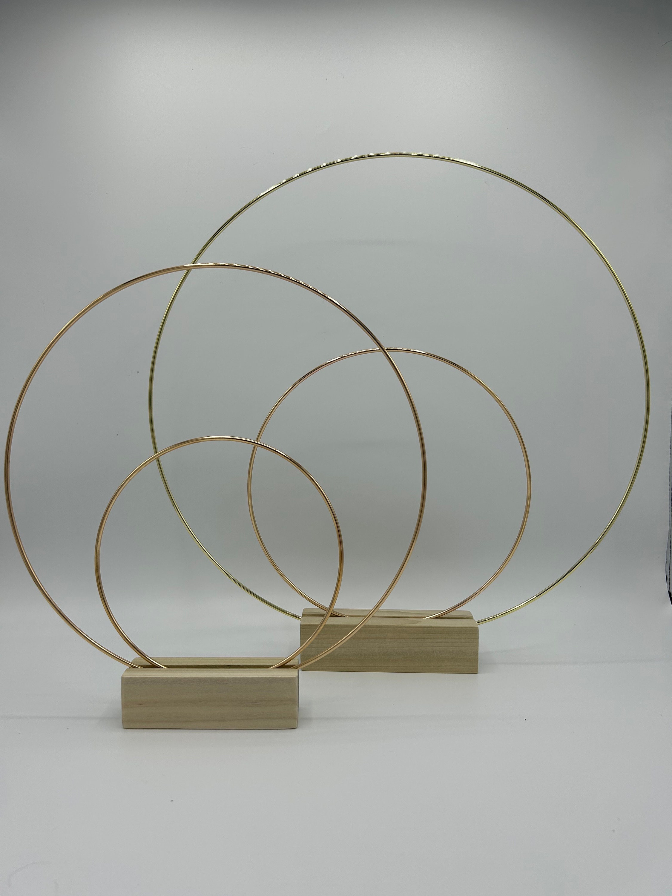 Double Hoop Centerpiece Base and Ring With Two Hoops. - Etsy