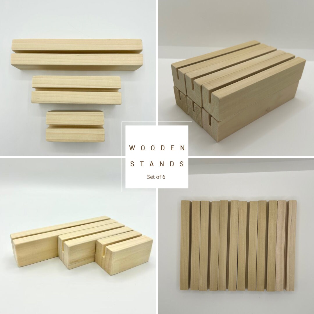 Wood Block Bases Set of 6 - Etsy