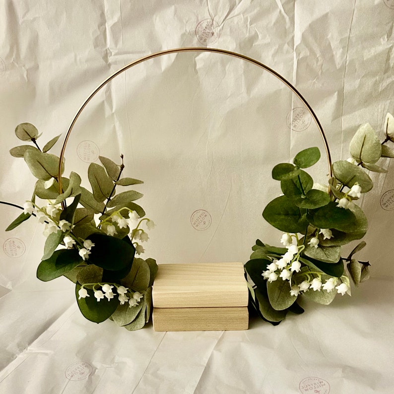 Hoop Centerpiece With Tiered Platform Stand. Metal Hoop - Etsy