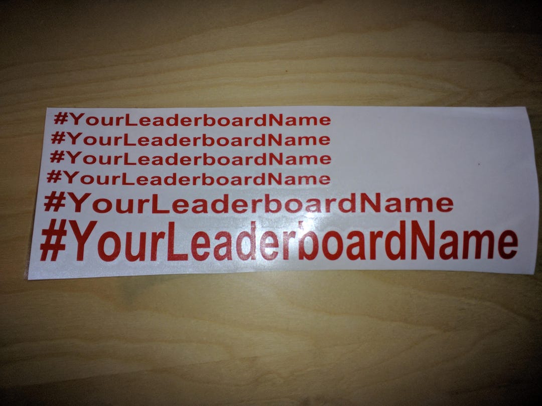 Vinyl Sticker Leaderboard Names - Etsy