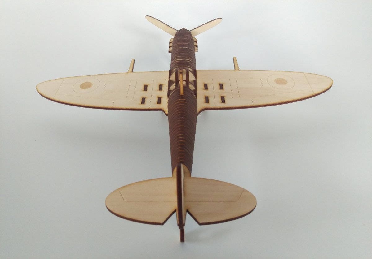 Spitfire Model Wooden Laser Cut Kit - Etsy