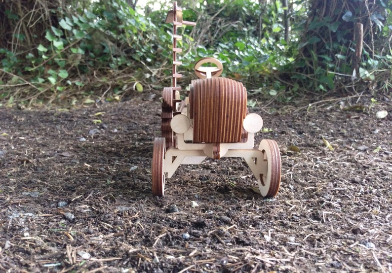 Vintage Tractor Plywood Laser Cut Model Kit | Etsy