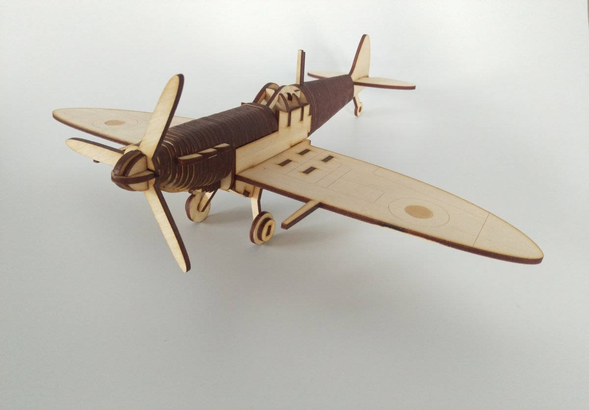 Spitfire Model Wooden Laser Cut Kit - Etsy