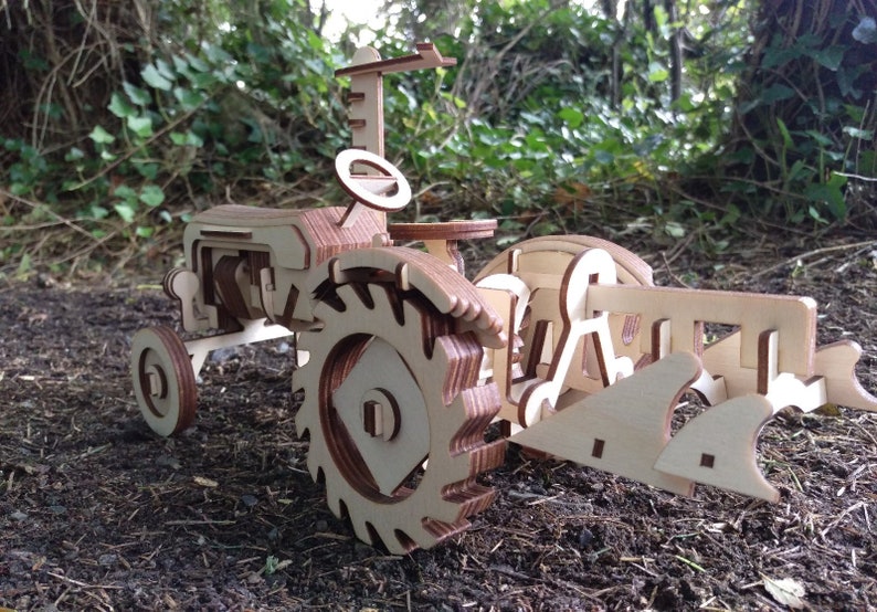 Vintage Tractor Plywood Laser Cut Model Kit | Etsy