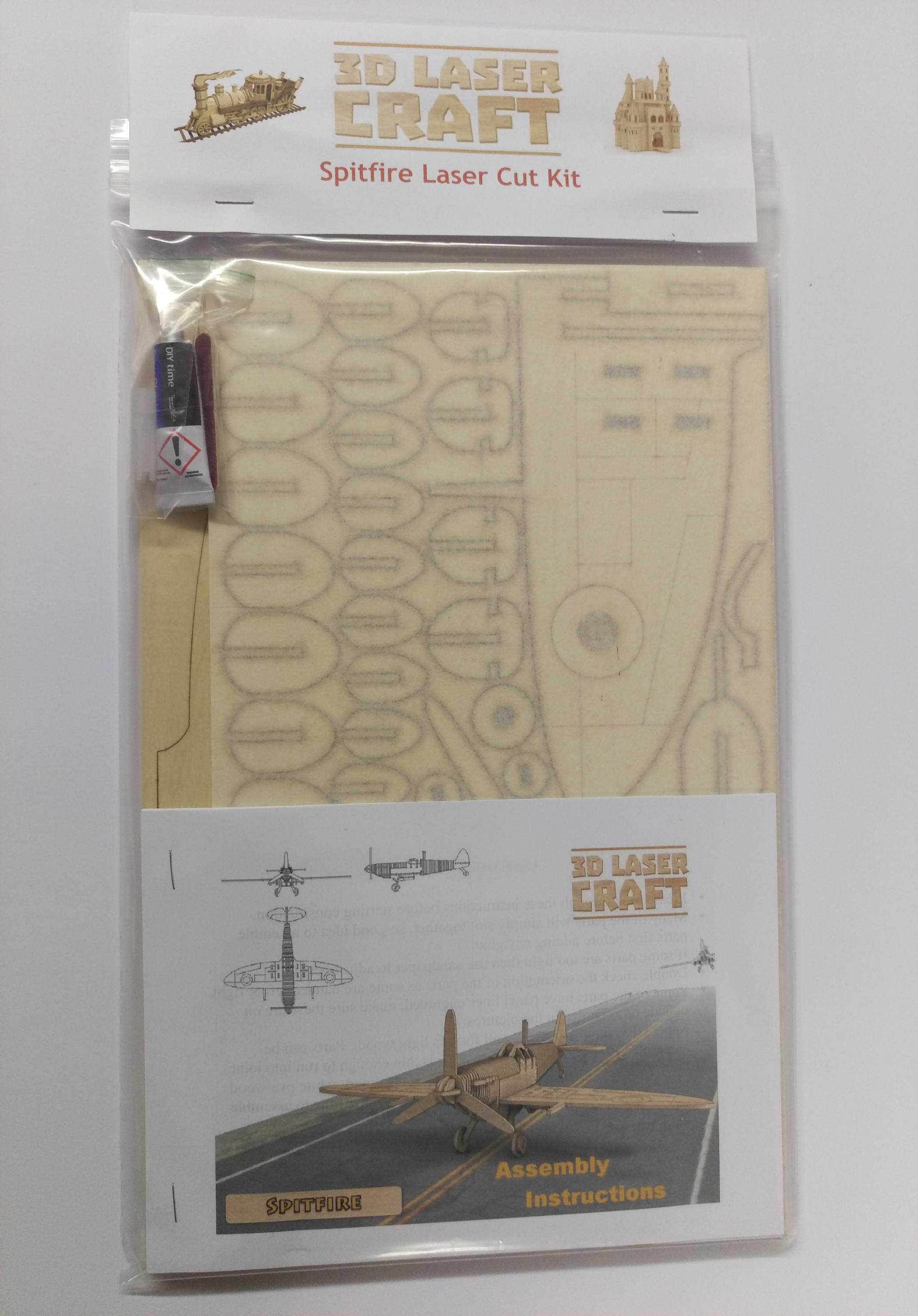 Spitfire Model Wooden Laser Cut Kit - Etsy