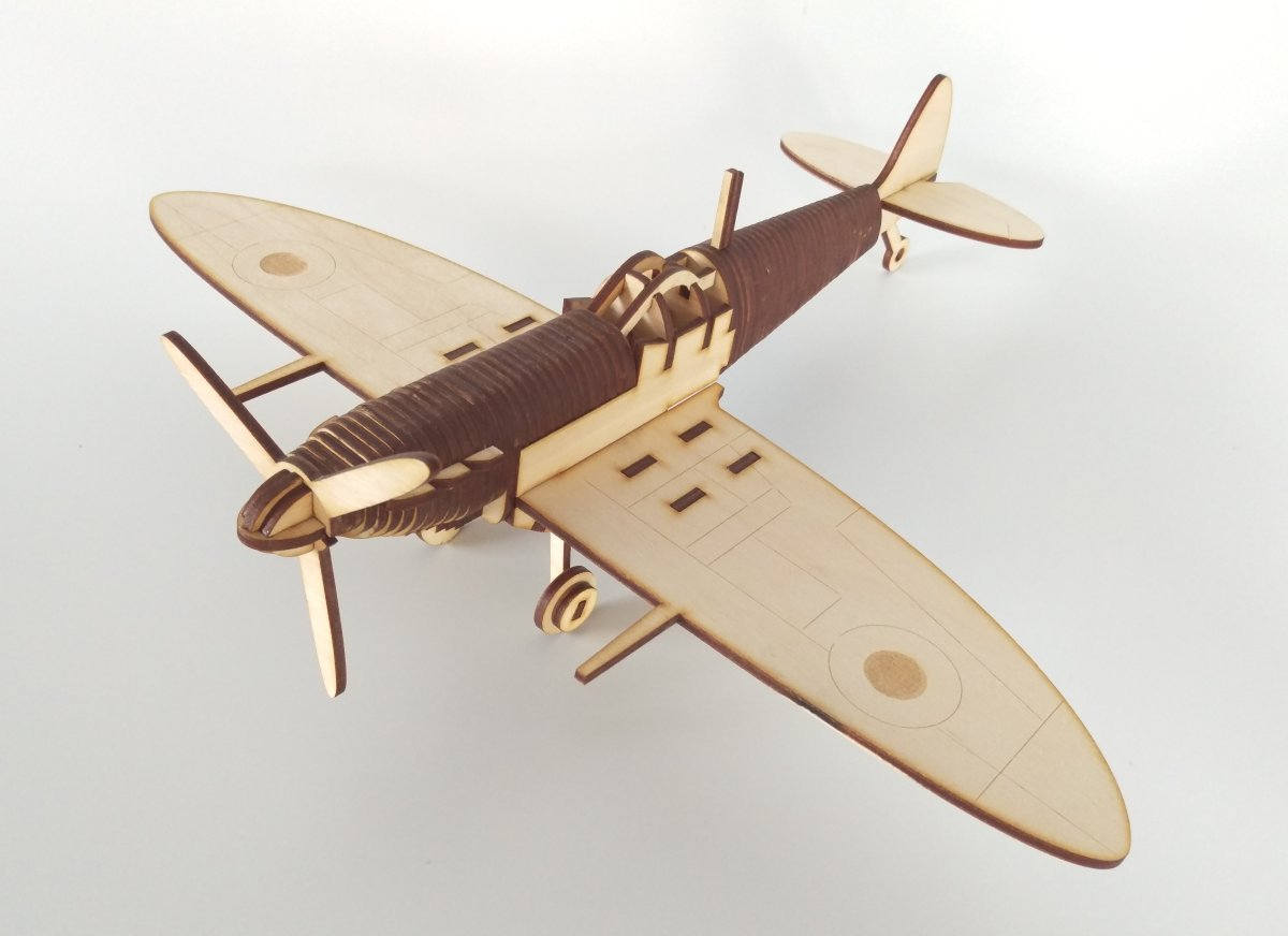Spitfire Model Wooden Laser Cut Kit - Etsy