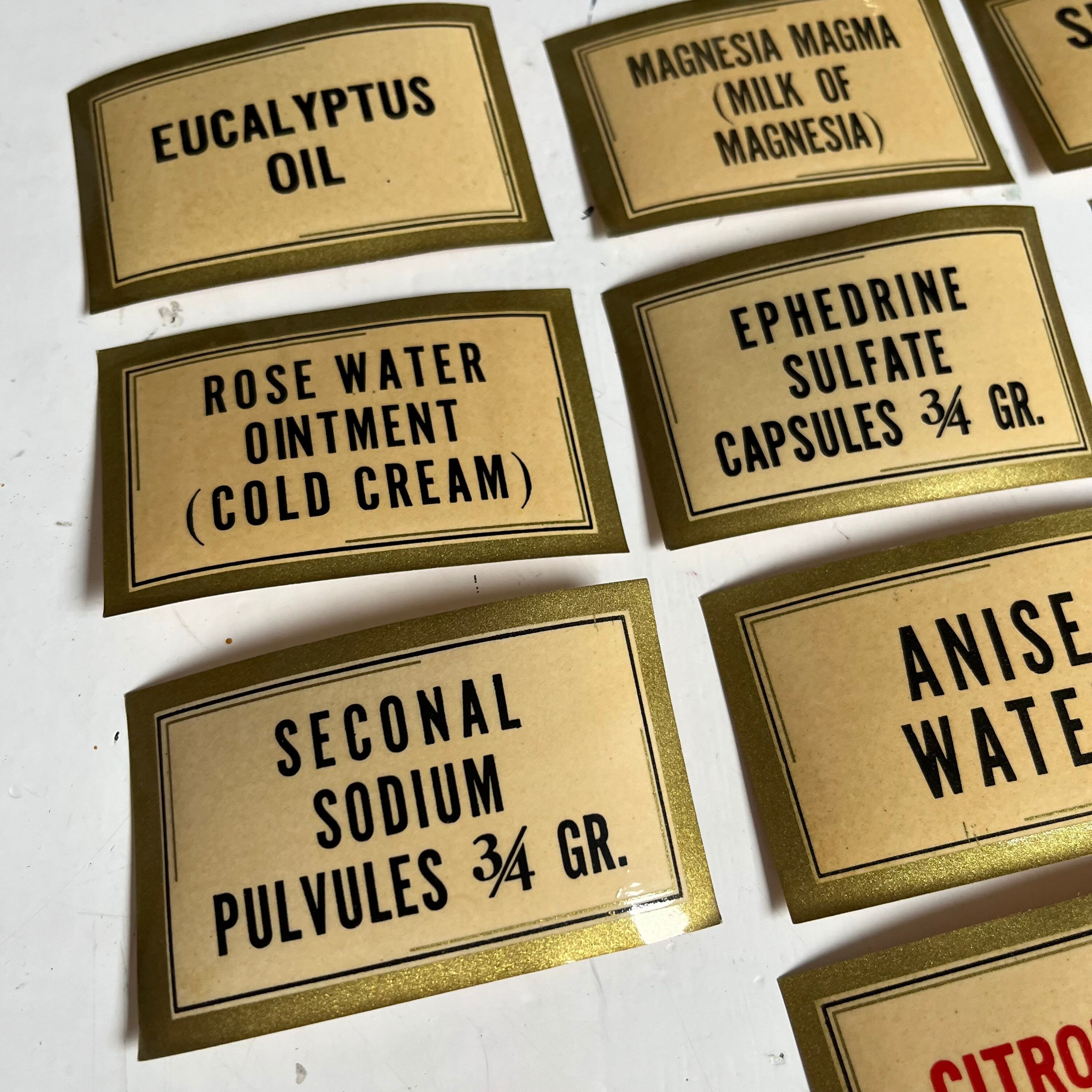 Set of 10 Rare Vintage Pharmacy Labels - Etsy