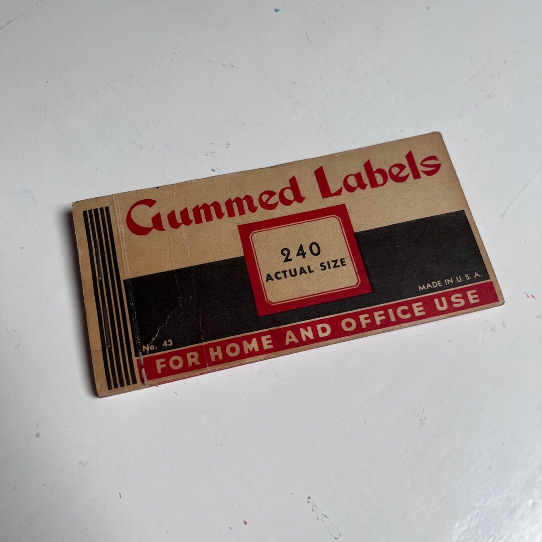 Vintage Gummed Labels - Etsy