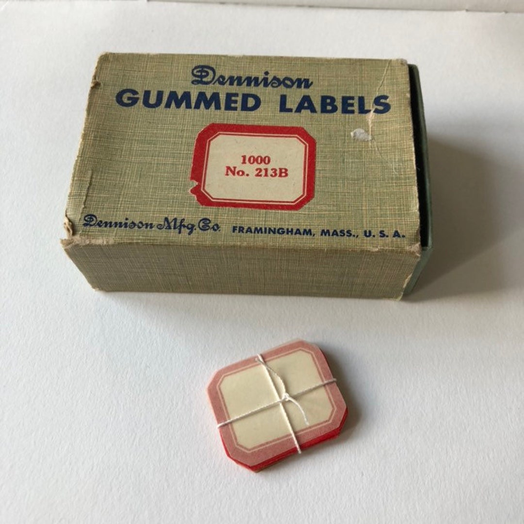 Set of 25 Dennison Gummed Labels - Etsy