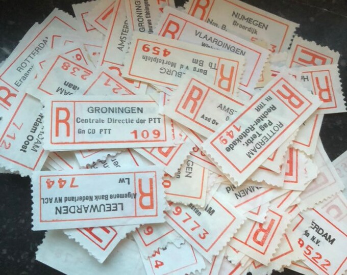 150 Dutch Registered Mail Labels - Etsy