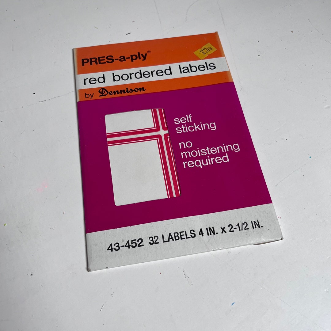 Vintage Dennison Labels - Etsy