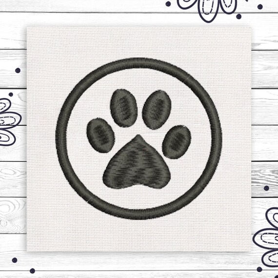 Dog Paw Embroidery Design Pet Stitching Scheme Animal Trace | Etsy