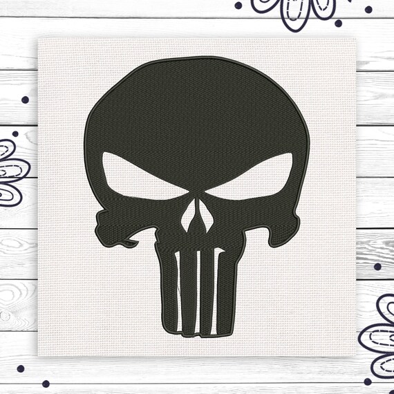 Punisher design Skull pattern Discount 10% Embroidery design 4 | Etsy