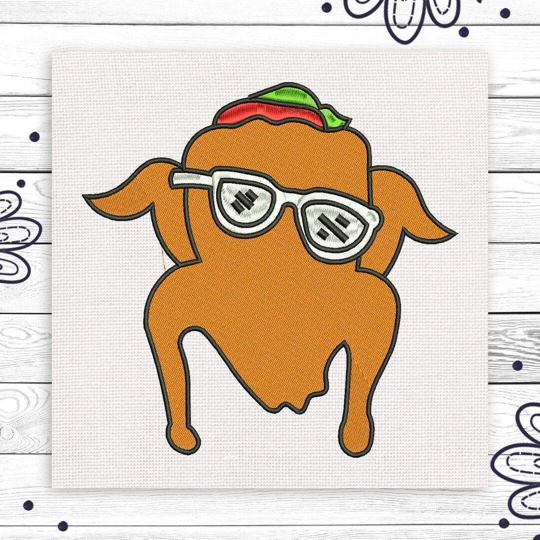 Turkey Embroidery Patch Friends TV Show Thanksgiving Day Digital ...