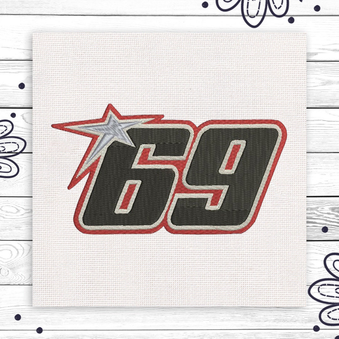 Number 69 Embroidery Pattern Machine Embroidery Star Stitching Scheme ...