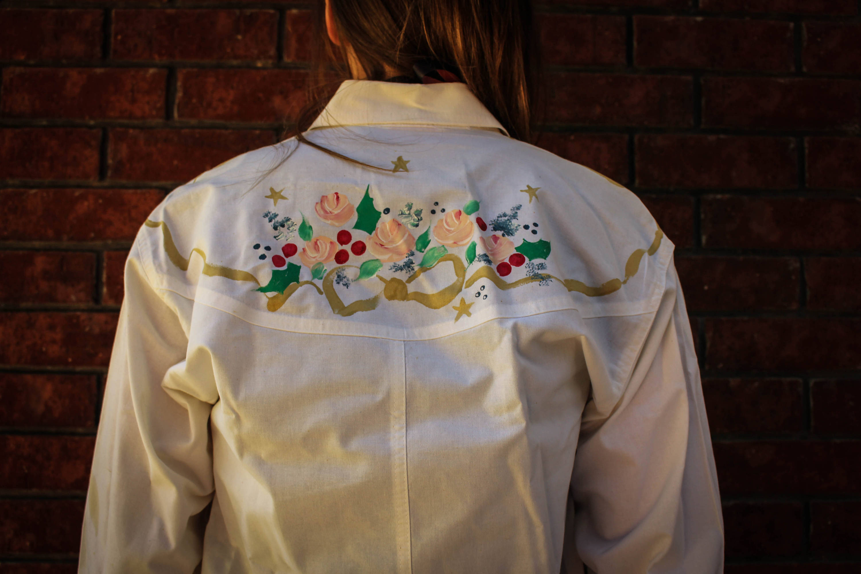 Vintage Hand Painted Christmas Button up 80s 90s Ugly - Etsy