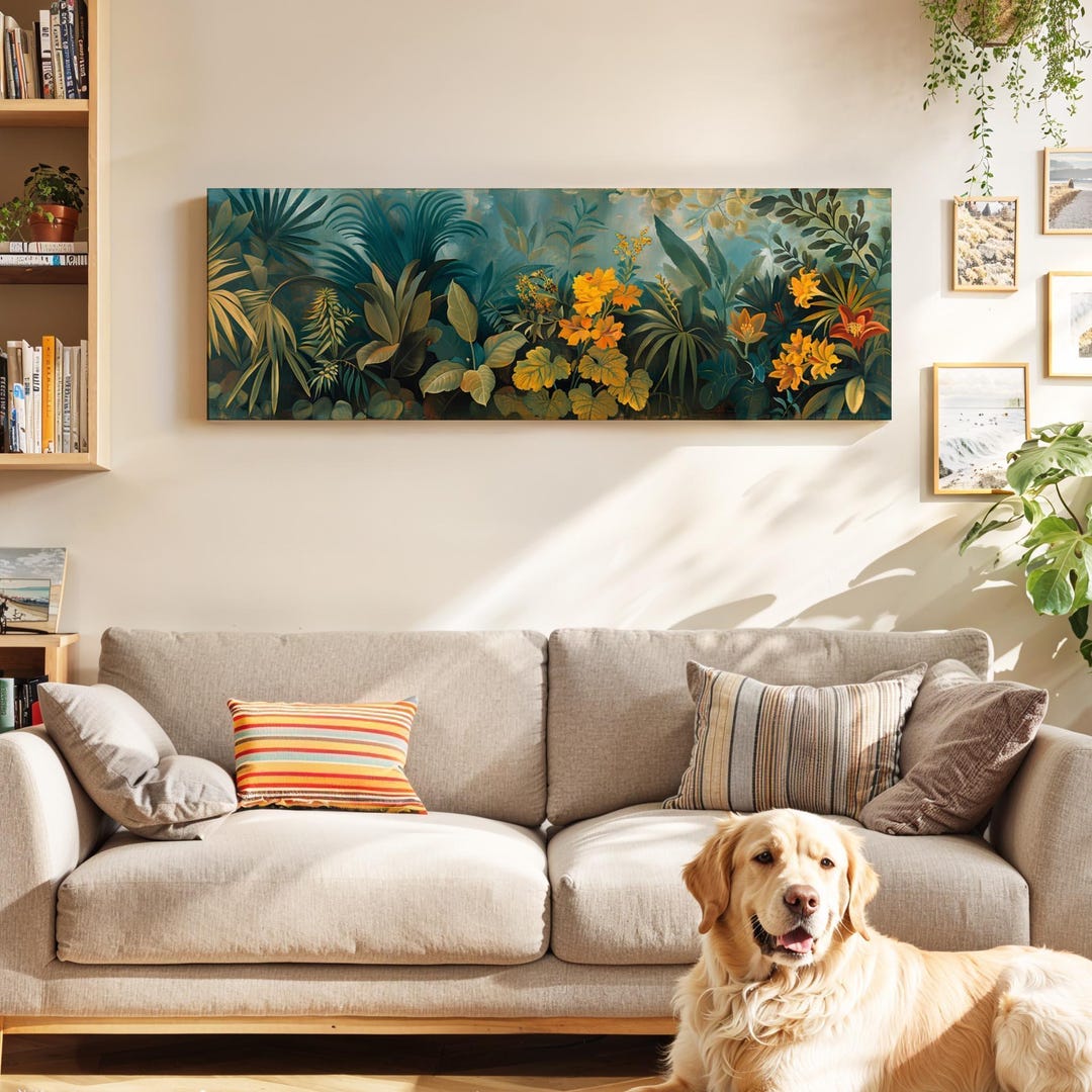 Framed Panoramic Floral Wall Art: Botanical Print - Etsy